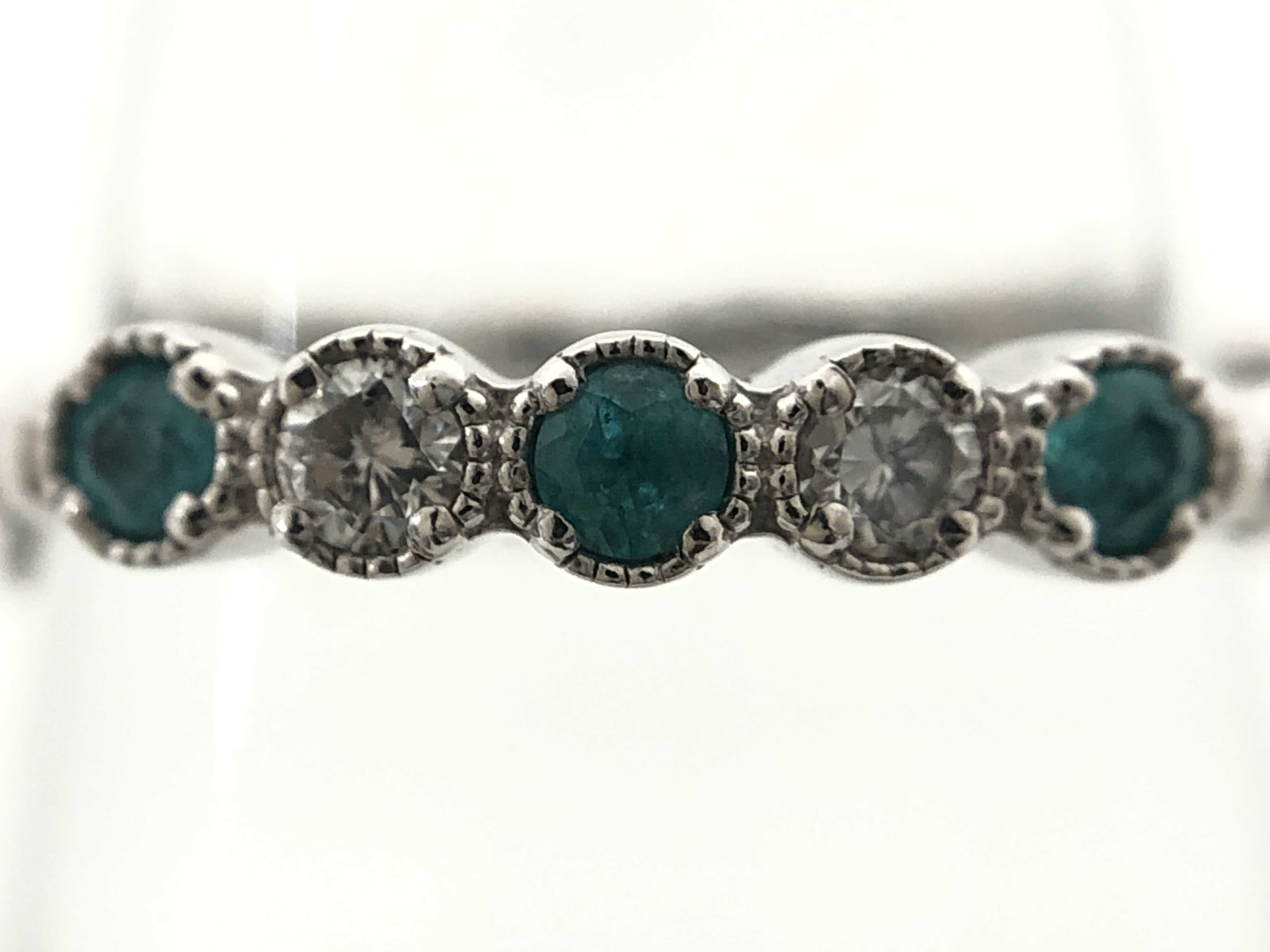 (3171_0013)Tourmaline 0.08ct D0.06ct PT850 1.5g Ring (Precious Metal) | Shop at ecoring from ...